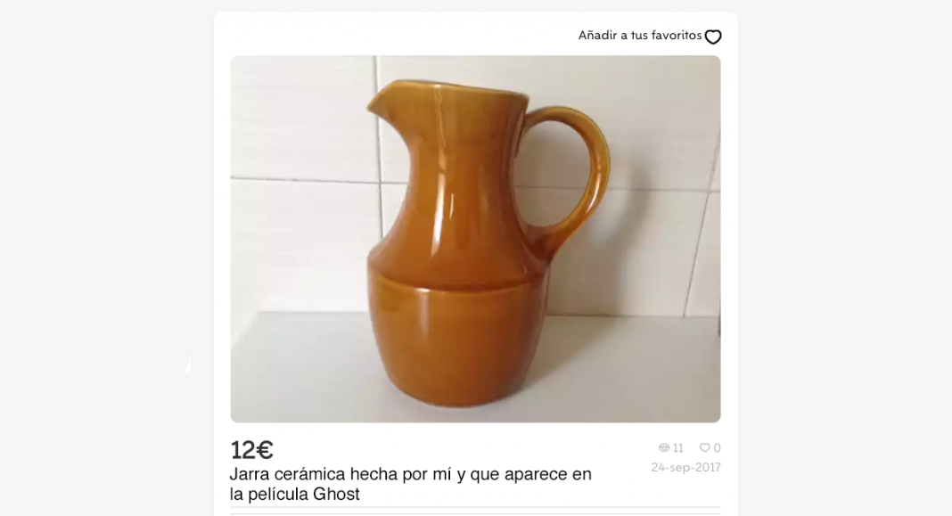 La jarra de barro de Ghost aparece en Wallapop a 12 euros | El Mundo Today