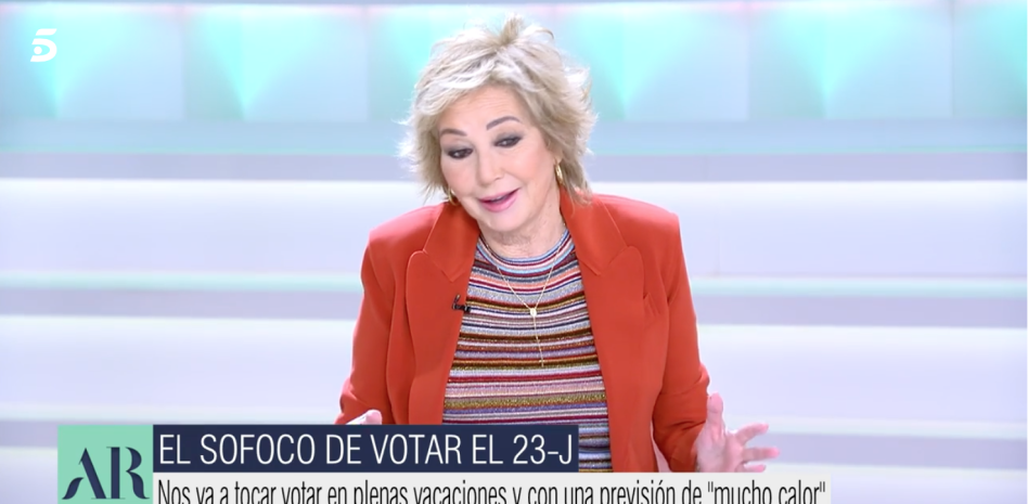 Que la convocatoria electoral deje a Ana Rosa sin vacaciones sitúa a ...